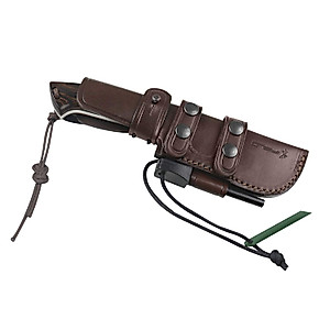 iFIELD Hunting Knife Workout EL29112 Sport, 4.5 inch MOVA Blade Full Tang, Satin Finish, Cocobolo Handle, Includes Brown Leather Sheath, Camping Tool for Fishing, Hunting, Sport Activity