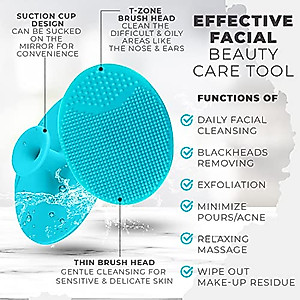 4 Pack Silicone Face Scrubbers, Face Brush, Face Cleansing Brush, Face Scrub Brush, Face Cleanser, Facial Scrubber Exfoliating Face Scrubber for Women Face Wash Brush Face Exfoliator Tool Facial Brush