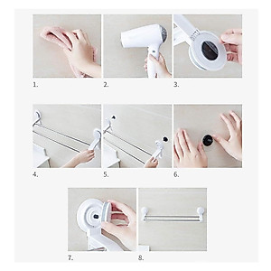 TiStm Towel Racks Towel Shelfs,Towel Rack Bathroom Suction Cup with Two Hooks,Simple Environmentally Friendly Kitchen Toilet Double Pole Rack No Drilling/32Cm (Color : 32cm)