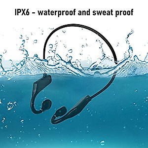 LILAJO Bluetooth Conduction Headphones - Open Ear Headphones - Bluetooth 5.2 Sports Wireless Earphones - Built-in Mic - IPX6 Sweat Resistant Headset for Running,Cycling