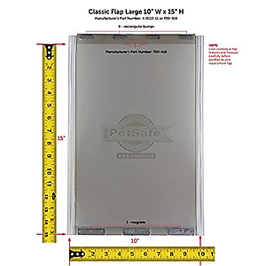 PetSafe Classic Replacement Flap - Large - Compatible with Discontinued PetSafe Doors, Frosted