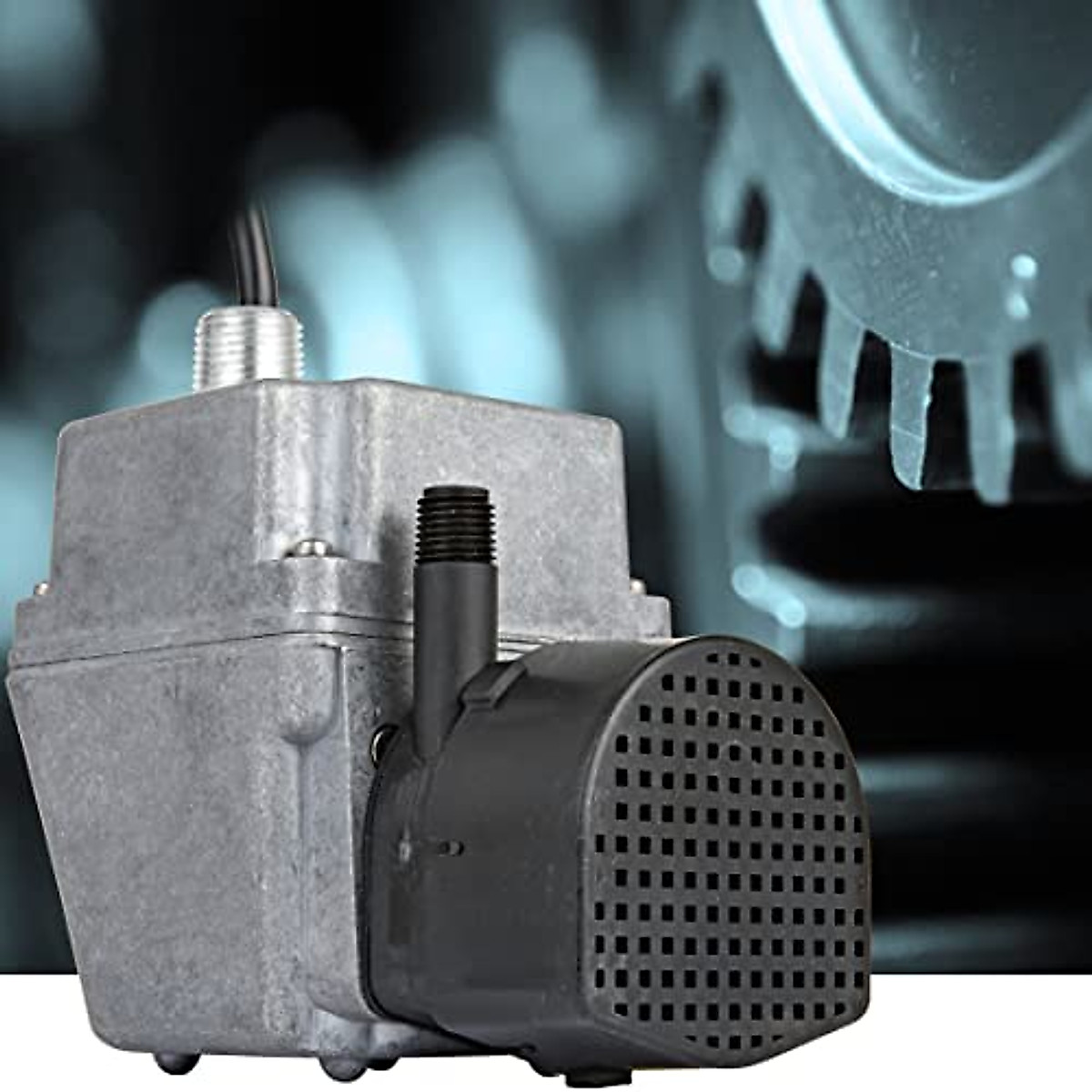 Little Giant 2E-NYS 115 Volt, 1/40 HP, 300 GPH, Cast Aluminum Submersible Parts Washer Pump for Unheated Stoddard Solvent or Deodorized Kerosene with 6-Ft. Power Cord (Plug-less), Grey, 502020