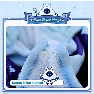 Xingqiu Cryo Abyss Mage Throw Blanket Genshin Impact Wearable Blankets and Game Monster Plush Doll, 95cm×155cm