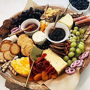 LINZOM Gold Cheese Knives, Cheese Knife Set for Charcuterie Board, Hand Forged Charcuterie Utensils 4PCS, House Warming Gift New Home, Wedding Gifts, Bridal Shower Gift for Women