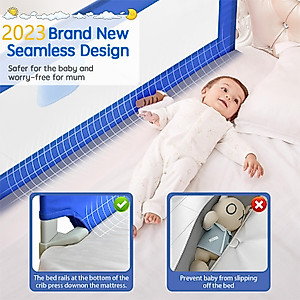 Kevsuvqin Bed Rail for Toddlers, Toddler Bed Rails for Queen Bed, Bed Rails for King Size Bed Guard Rail for Toddlers, Baby Bed Rail Guard, Bed Rail for Twin Bed (78.8" x 30", Pack of 1)