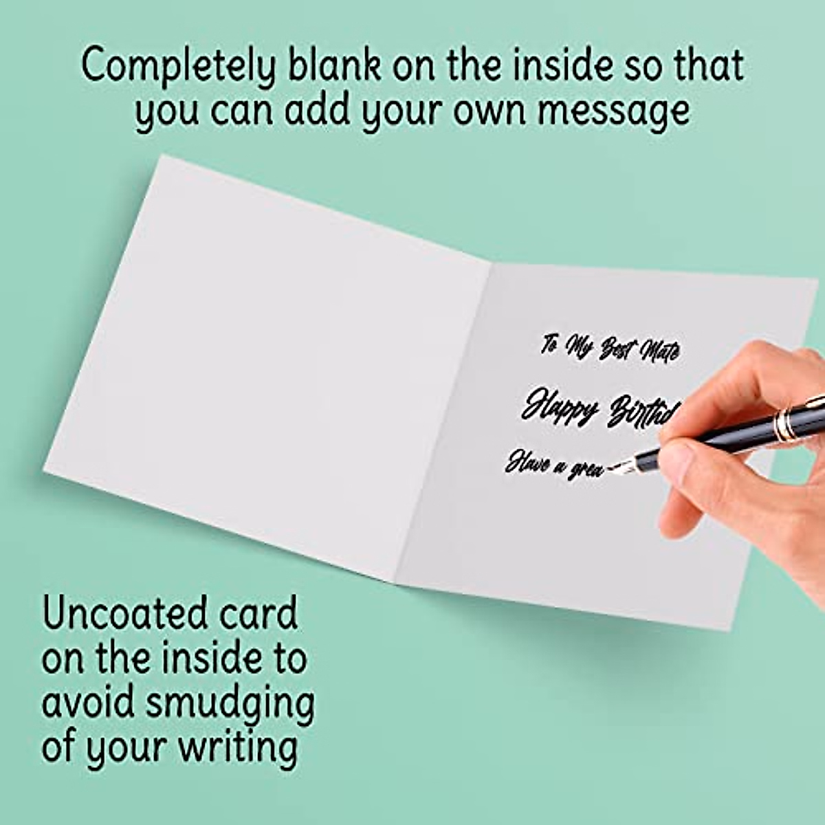 Fun Birthday Cards for Women Her - Belieber Day - Happy Birthday Card for Mom Sister Daughter Granddaughter Aunt Grandma, 5.7 x 5.7 Inch Ladies Woman's Funny Bday Pun Greeting Cards