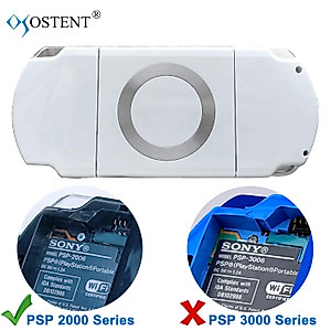 OSTENT Full Housing Shell Faceplate Case Parts Replacement for Sony PSP 2000 Console Color White