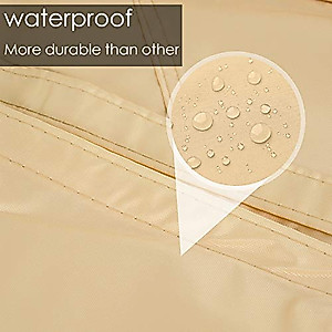 BOJEDA Triangle Sun Shade Sail Waterproof and UV Block for Outdoor Facility and Activities Perfect for Outdoor Patio Garden Oxford Cloth Sunshade sail (12 * 12 * 12 ft, Grey)