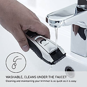 Panasonic Multi-Groomer Men’s Trimmer for Beard, Hair and Body, 39 Trim Length Settings with 3 Attachments, Corded/Cordless Operation – ER-GB80-S (Silver)