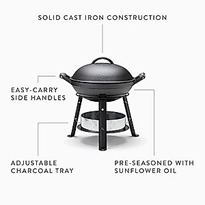 Barebones All-in-One Cast Iron Grill, Dutch Oven for Camping and Outdoor Cooking