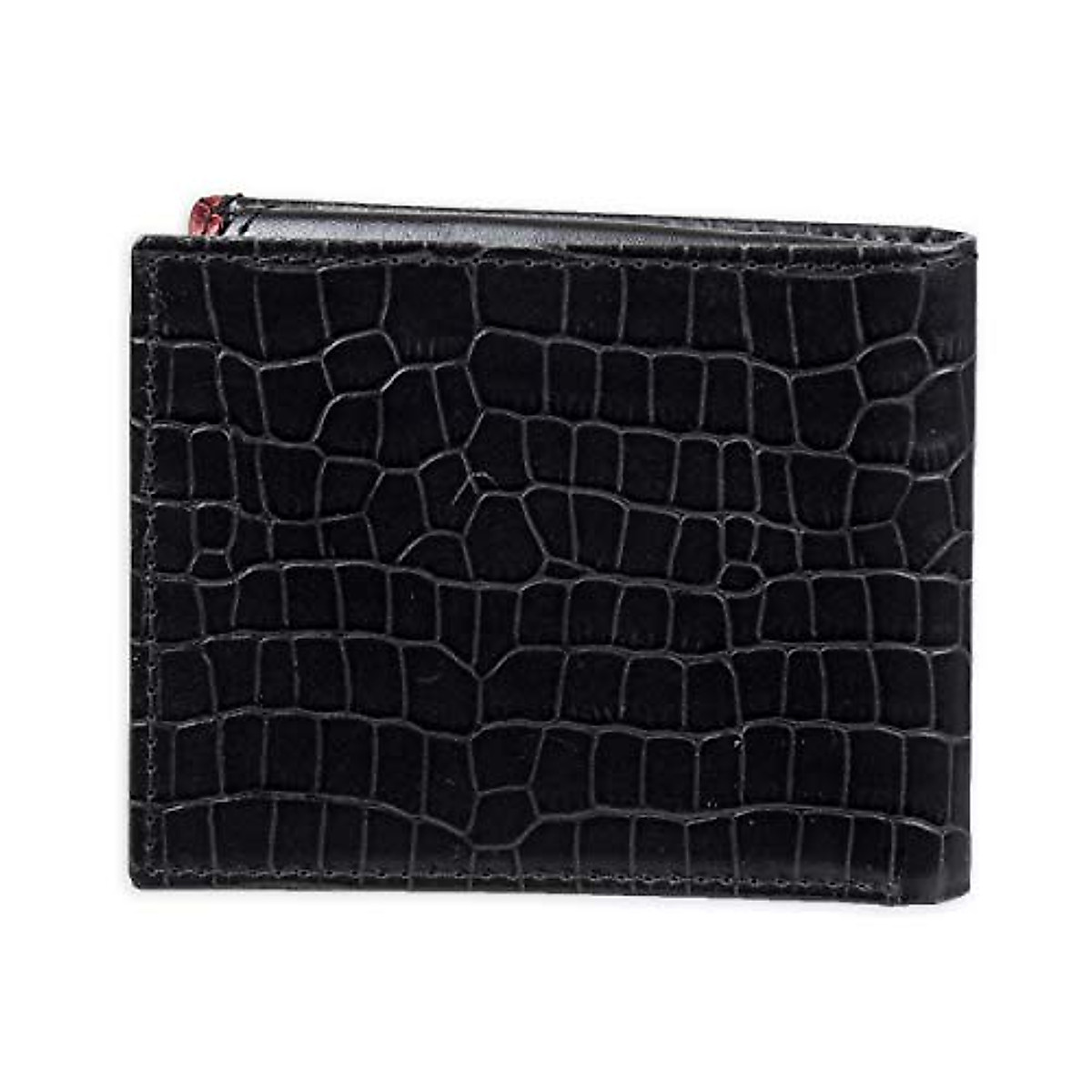 Guess Men's Leather Passcase Wallet, Black Rosete, One Size