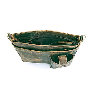 Leather Crossbody Purse for Women- Small Crossover Cross Body Bag Long Over the Shoulder Sling Womens Purses and Handbags