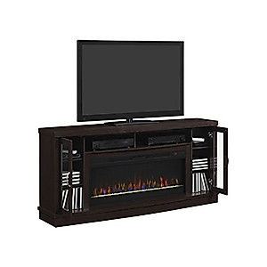 Classic Flame Hutchinson 70" Infrared Electric Fireplace Entertainment Center & 42" Linear Firebox - Oak Espresso, 42MM3115-PE91 & 42II042FGT
