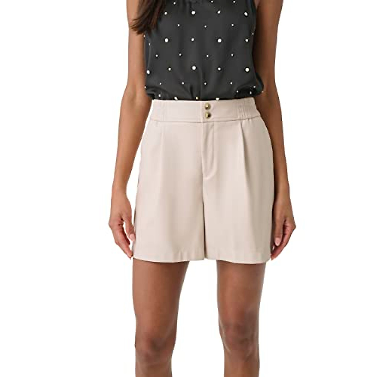 Karl Lagerfeld Paris Women's Everyday Fashion Sport Short, Bone, 12