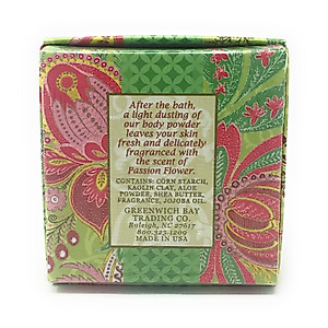 Greenwich Bay Trading Co. Dusting Powder, 4 Ounce, Passion Flower and Olive Oil