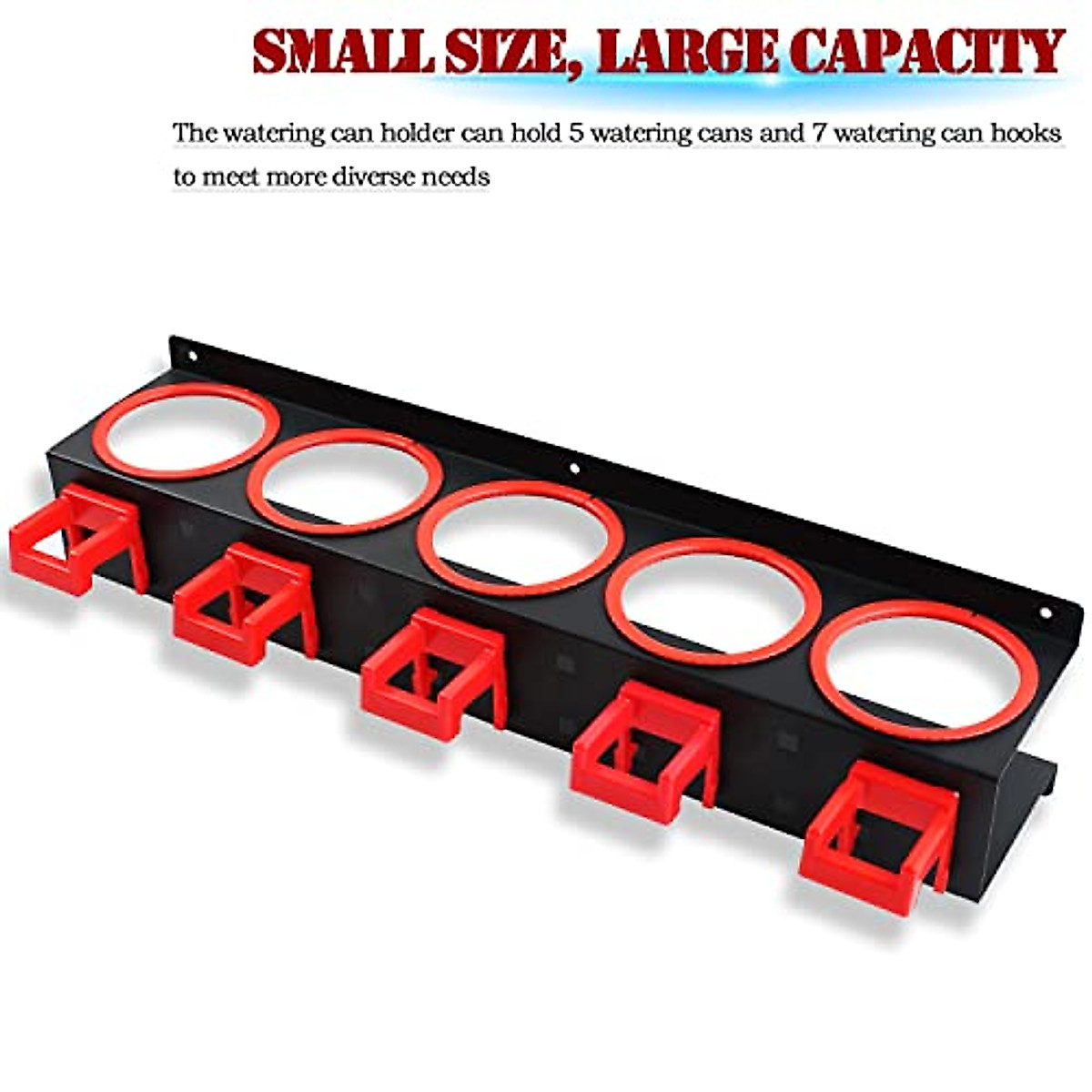 Takuoo Spray Bottle Storage Rack, Spray Bottle Organizer, Spray Bottle Hook, Auto Cleaning Detailing Tools Hanger, Spray Bottle Hook for Wall Mounted, Bottle Hanger with 5 Holes And 7 Hooks