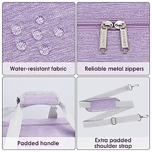 Extra Large Travel Duffel Bag Foldable Weekender Packable Lightweight Luggage Bag Overnight for Women and Men 85L (Purple (With Shoulder Strap))