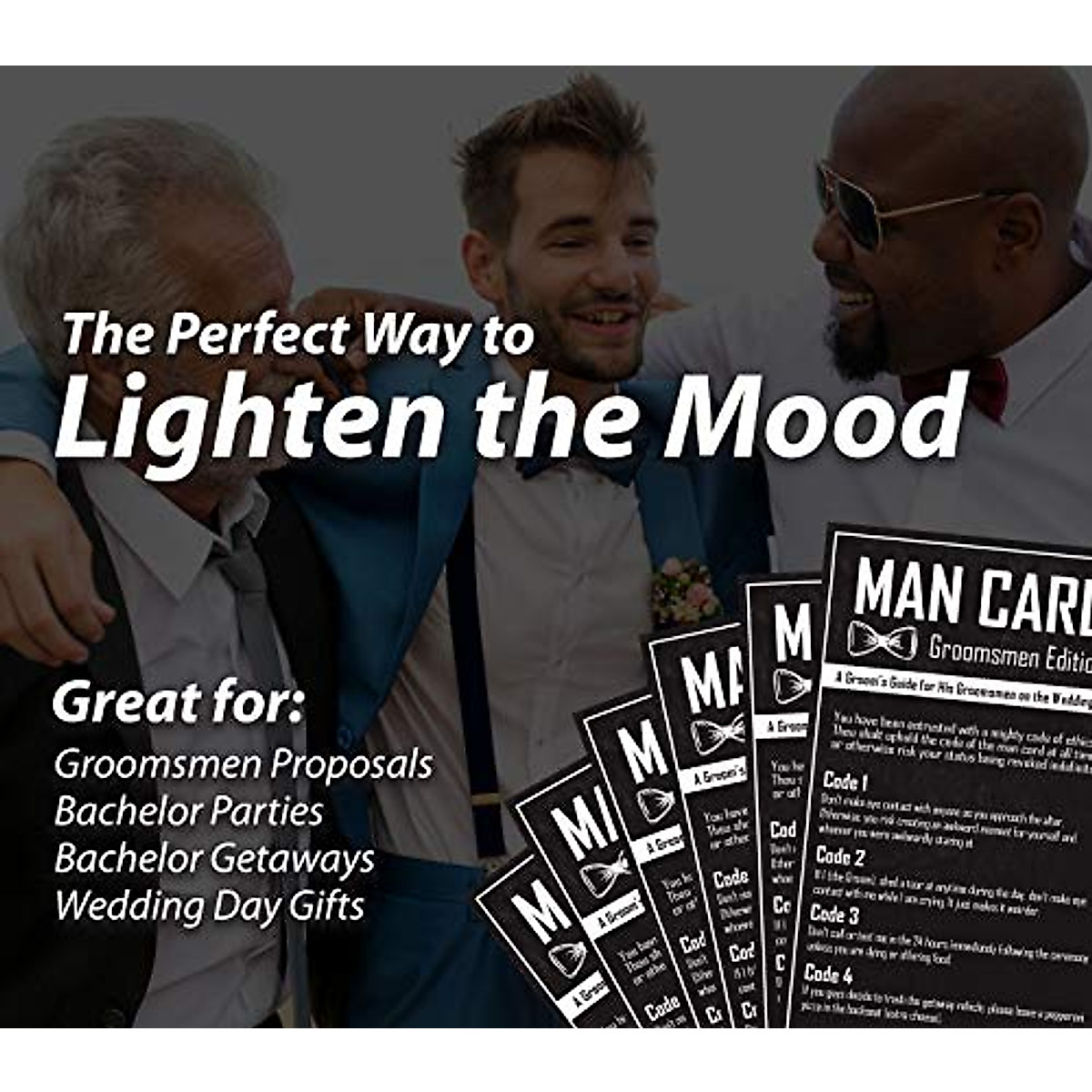 Wannabe Genius Groomsmen Gifts - The Man Card - Groomsmen Proposal or Groomsman Gifts for Wedding Day (6-Pack)