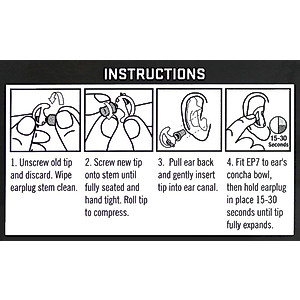 SureFire Foam Replacement Tips (3-Pair), Medium