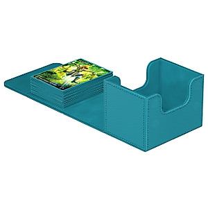 Ultimate Guard Sidewinder 100+, Deck Box for 100 Double-Sleeved TCG Cards, Petrol, Magnetic Closure & Microfiber Inner Lining for Secure Storage