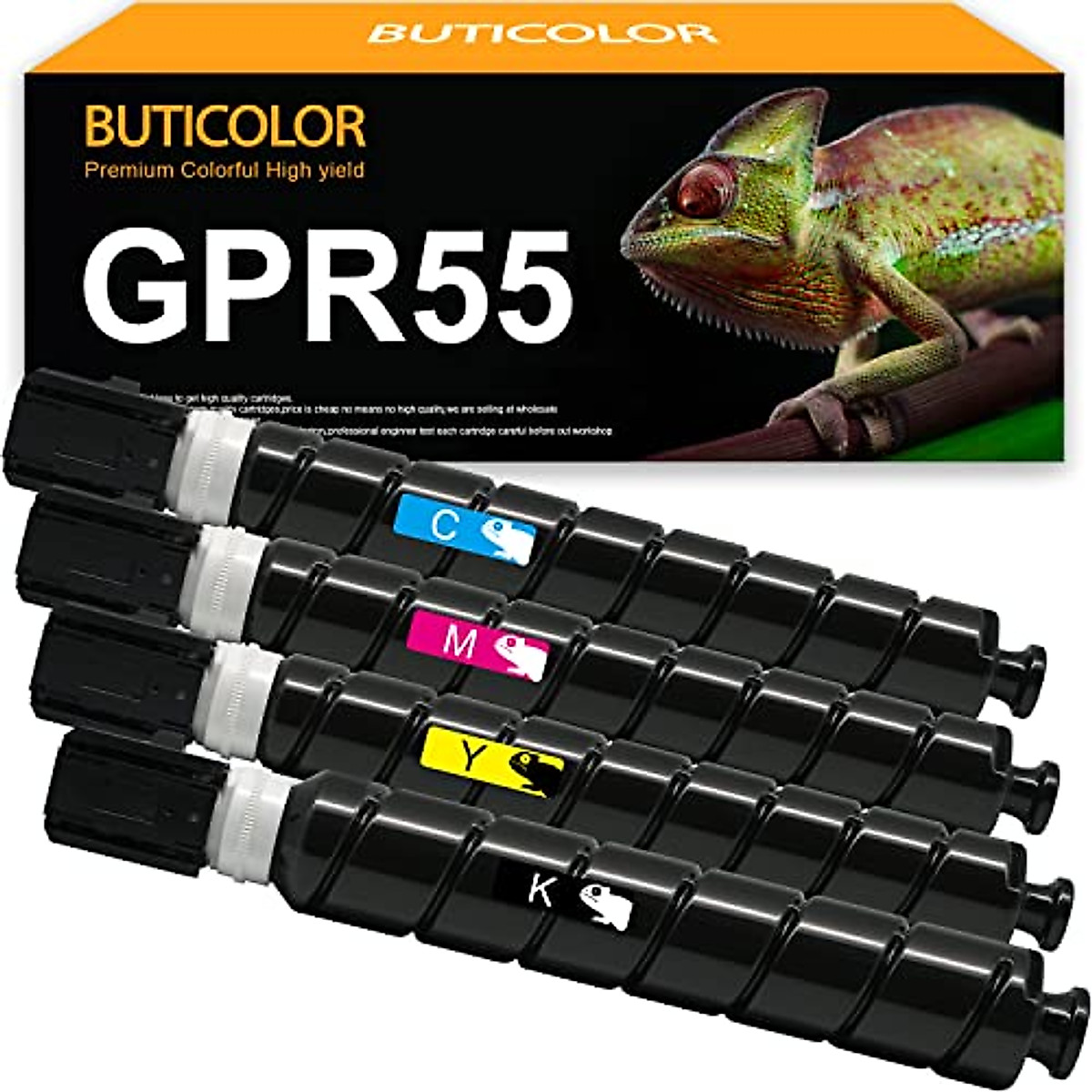GPR55 GPR-55 Remanufactured Toner Cartridge 0481C003 0482C003 0483C003 0484C003 Replacement for Canon imagerunner Advance C5535i C5540i C5550i C5560i Printers (4-Pack)