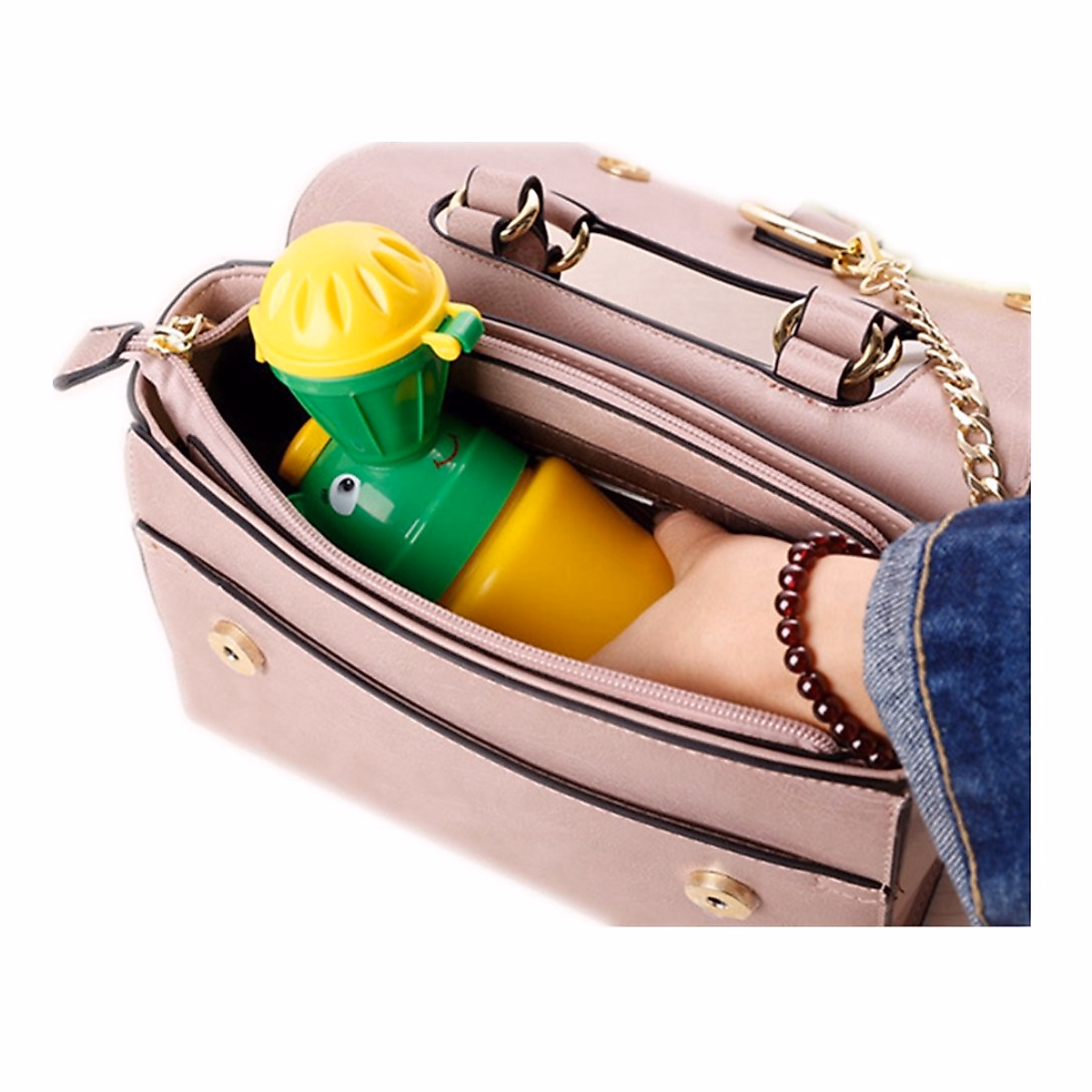 HiCat Kids Baby Child Portable Potty, Mini Outdoor Urinal Emergency Toilet for Camping Car Travel and Toddler Potty Pee Training, Safety Spring Lock Leakproof Design - No Leaking (Boy-YG)