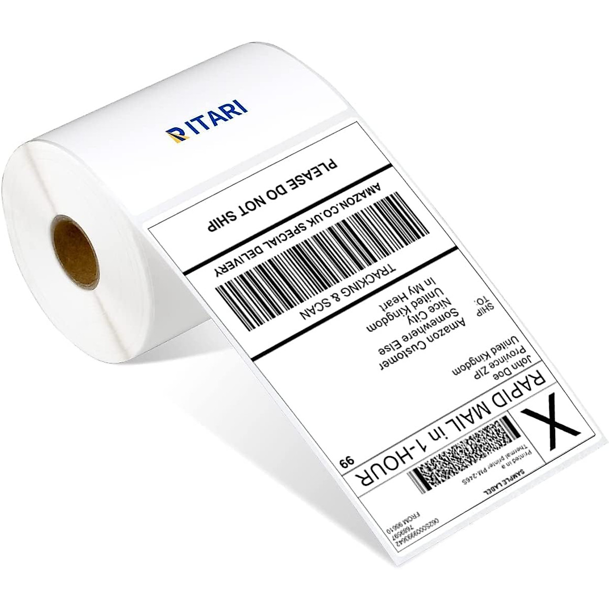 Itari 4x6 Thermal Labels - Shipping Labels, Label Stickers Thermal Paper with Perforated for Thermal Printer, Compatible with Etsy, Shopify, Ebay, Amazon, FedEx, 250 PCS/Roll, White