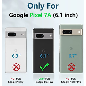 FNTCASE for Google Pixel 7a Case: Dual Layer Protective Rugged Shockproof Cell Phone Cover with Built-in Screen Protector & Kickstand | Military Grade Drop Heavy Duty Protection Tough 7A Case 6.1''