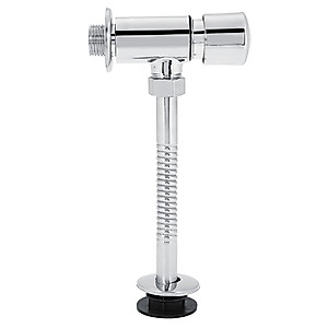 Urinal Flush Valve, Zinc Alloy Urinal Flush Valve, Closet Flush Valve, Metal Bidet T-Adapter with Shut-Off Valve, Hy-Brid Fiber-Polymer Reinforced Design, Hand Pressing Flushing Tool