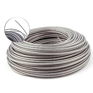 XiBany 15metre/roll 3mm Steel Wire Grass Trimmer Wire Rope Brushcutter Lawn Mower Accessories Trimmer Wire Cord Lines Brush Cutter