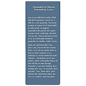 Organic Herbal Sitz Bath by Earth Mama | Soothing Perineal Soak for Pregnancy and Postpartum Care, 6-Count