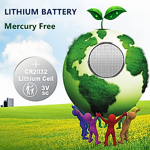 Nightkonic 100 pcs Pack - CR2032 Battery 3 Volt Lithium Coin Cell 2032 Batteries