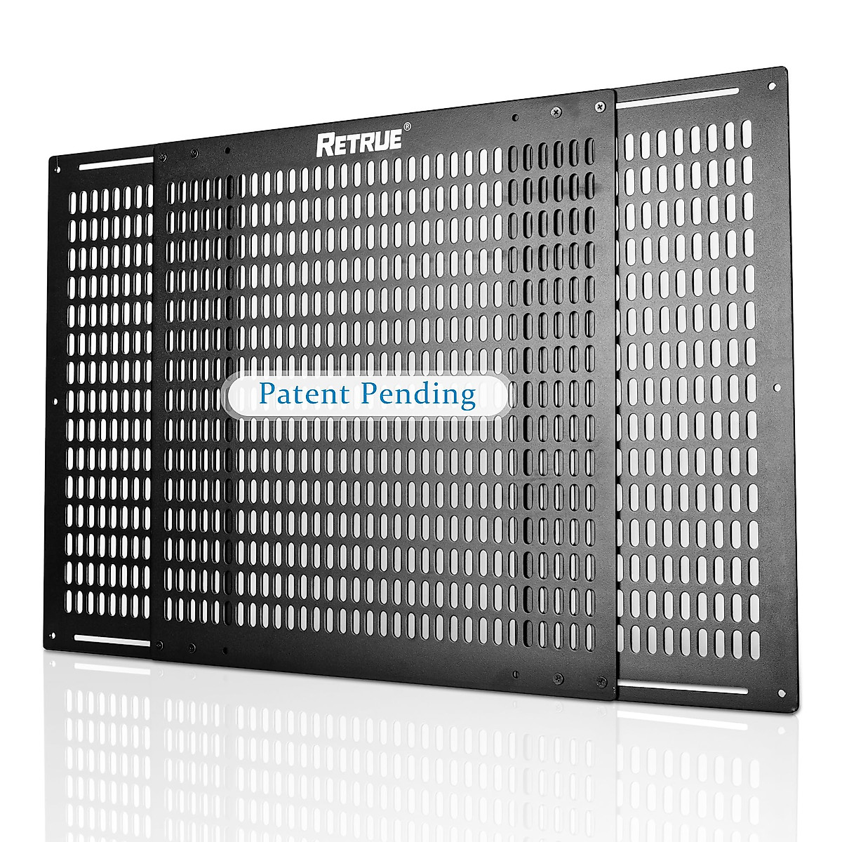 RETRUE RV Screen Door Protector Adjusts from 22" to 31.5" Aluminum Alloy Camper Screen Door Protector Guard for Dogs Kids Safe, Black