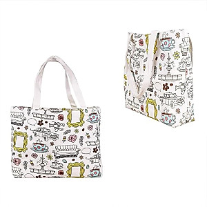 Economical Cotton Tote Bag, Lightweight Medium Reusable Grocery Shopping Cloth Bags, Suitable for DIY, Advertising, Promotion, Gift, Activity Shopping Bags Reusable Grocery Tote Bags