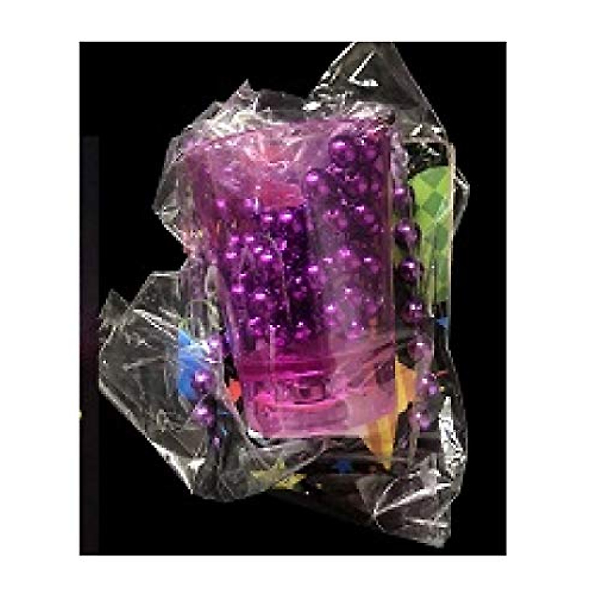 Light Up Flashing LED Shot Glass Mardi Gras Bead Necklace - 12 Pack - Tons of fun for that next party or New Year's Eve