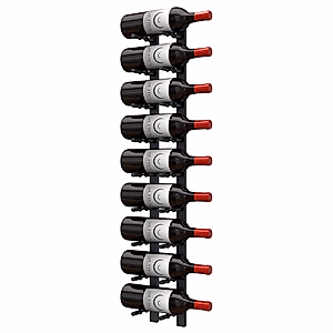 Ultra Wine Racks Wall Mounted Wine Racks (3 Foot 1 Deep, Matte Black)