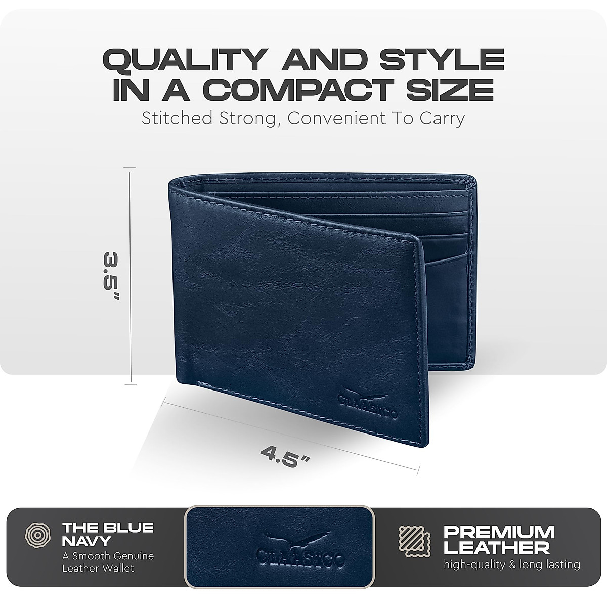 Wallet for Men’s - Genuine Leather Slim Bifold RFID Wallet - Gift for Men Packed in Stylish Gift Box