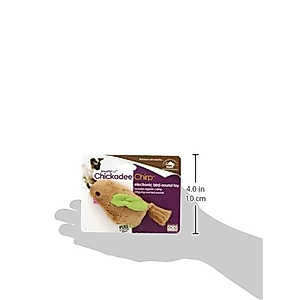 SmartyKat Chickadee Chirp Electronic Sound Cat Toy, Contains Catnip, Battery Powered - Light Brown, One Size