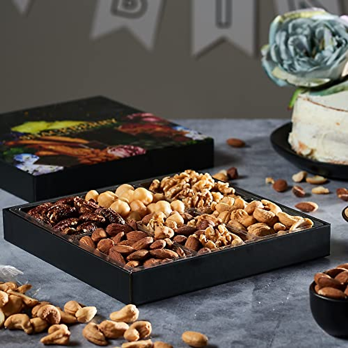 Holiday Mixed Nuts Gift Basket, in Elegant Box, Gift Set for Easter, Birthday Party, Sympathy, Healthy Gift Snack Box for Men and Women. Kosher - Snackberry (Premium)