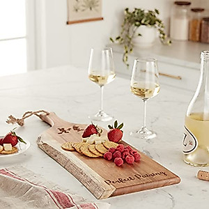 PICNIC TIME Disney Mickey Mouse & Minnie Mouse Artisan 24" Acacia Charcuterie Board with Raw Wood Edge, Cheese Board, Serving Platter, (Acacia Wood)