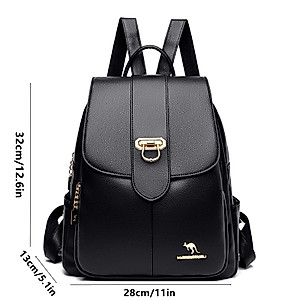 Women Fashion Backpack Purse Travel Rucksack Girls Casual Daypacks (Black)