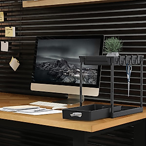 Simple Houseware 2-Tier Standard Under Sink Storage Organizer, Black