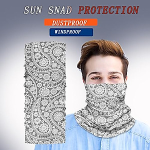 Neck Gaiter Mask Face Scarf Bandana Tube Cover Headwear Balaclava Headband Headwrap for Men and Women