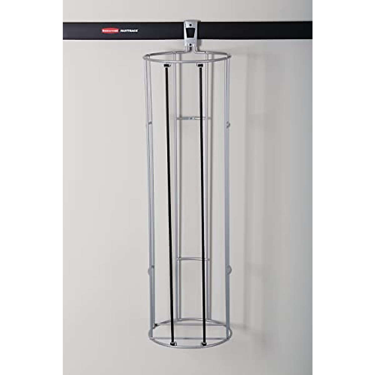 Rubbermaid FastTrack Alloy Steel Garage Storage Vertical Ball Rack, Garage Organization, Stackable Ball Cage for Garage Organizer,Silver