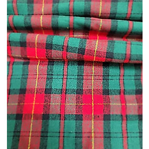 Newcastle Fabrics Yarn Dyed Flannel, Hunter/Wine