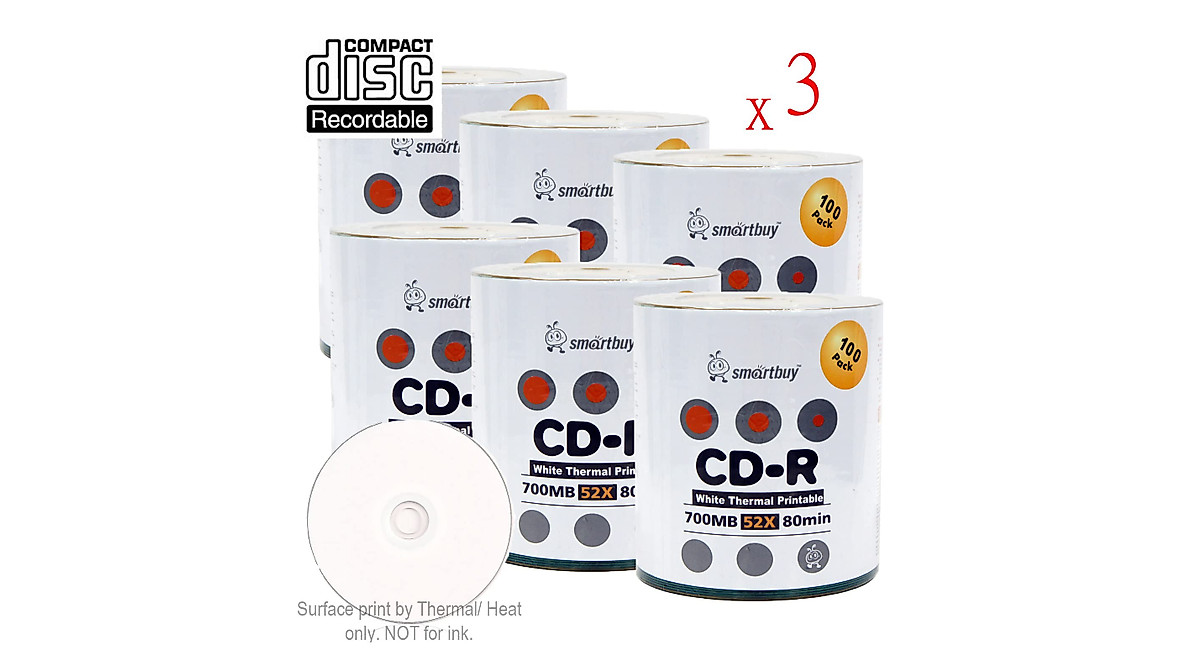 Smartbuy 1800-pack Printable CD-R Discs for Archiving
