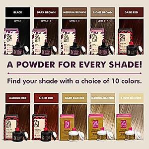Root Touch Up Powder for Dark Brown Hair by Style Edit | Cover Up Hair Color for Grays and Roots Coverage | Root Concealer for Dark Brown Hair | Mineral Infused Binding Hairline Powder | 0.13 oz. Tub