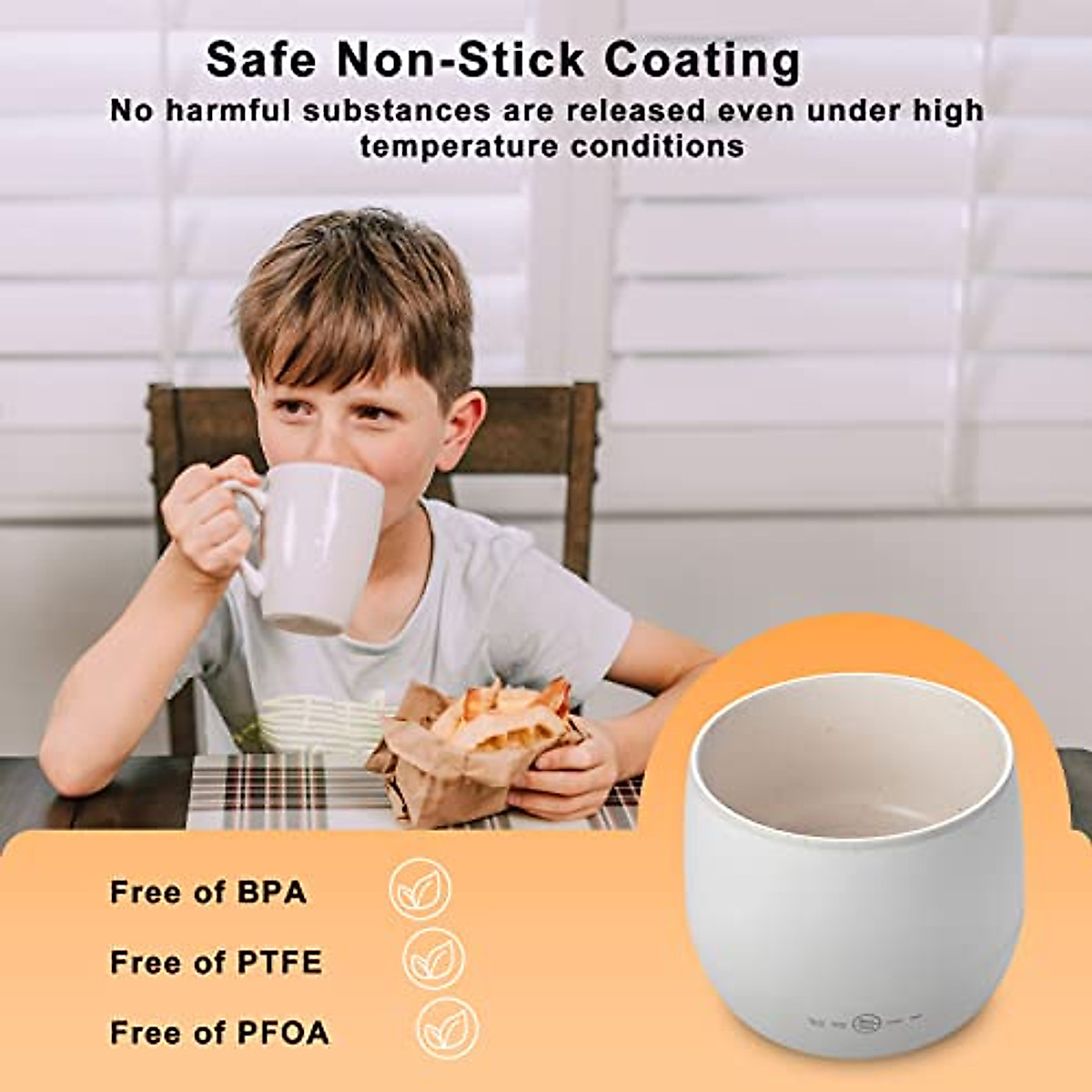 1.6L Mini Rice Cooker, 5 Cups Uncooked Travel Rice Cooker, Suitable for 1-2 people, Multi-cooker for White Rice, Brown Rice, Congee and Soup