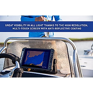 Lowrance Elite FS 9 Fish Finder (No Transducer) with Preloaded C-MAP Contour+ Charts
