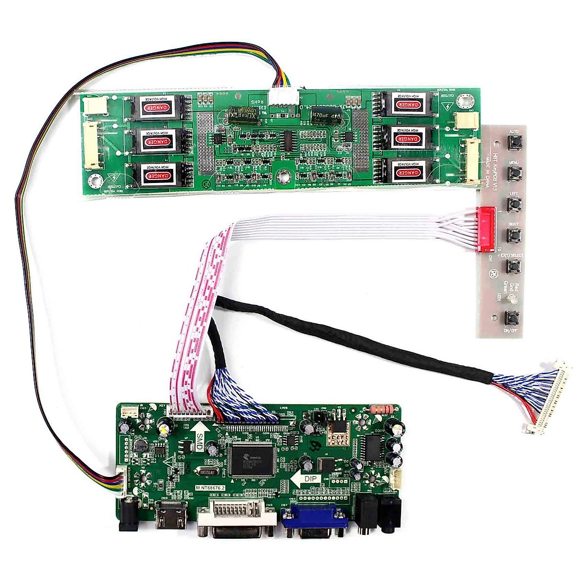 VSDISPLAY HDMI DVI VGA Audio LCD Controller Board for 20.1inch 1680x1050 M201EW01 V0 LTM201M2-L02 LM201WE3-TLB1 30Pin 6CCFL LVDS LCD Screen